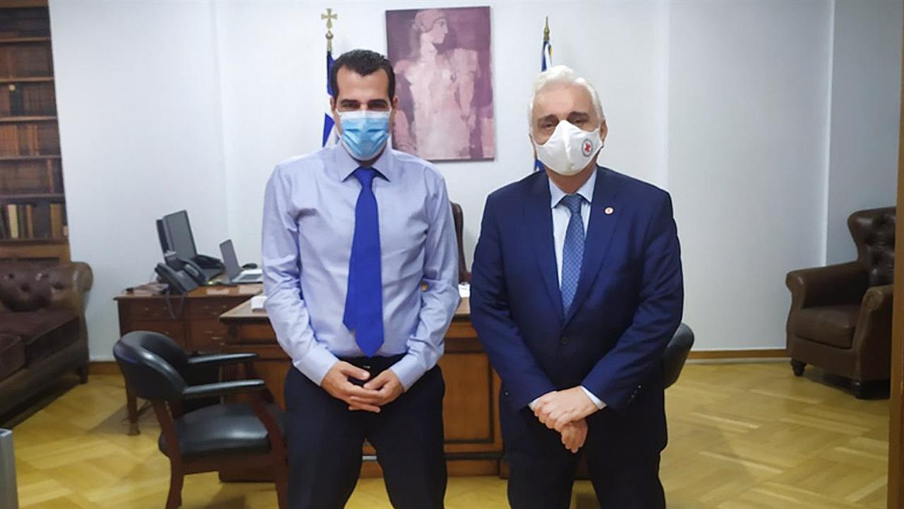 Εθιμοτυπική επίσκεψη του Προέδρου του Ε.Ε.Σ. στο νέο Υπουργό Υγείας